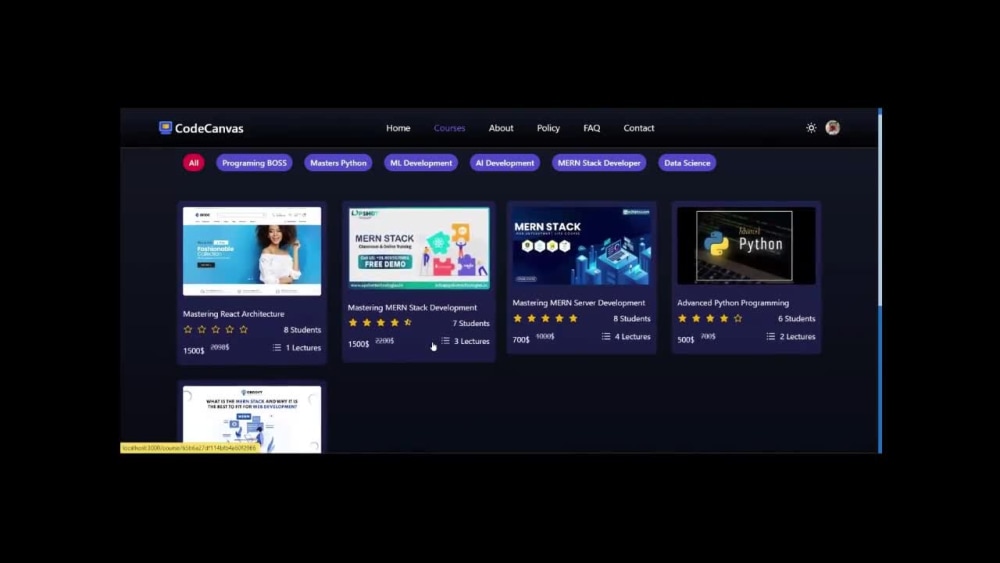 A dynamic learning website name codeCanvas | Upwork