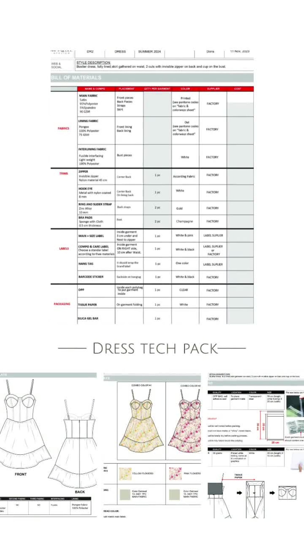 Tech packs of your garments for production | Upwork