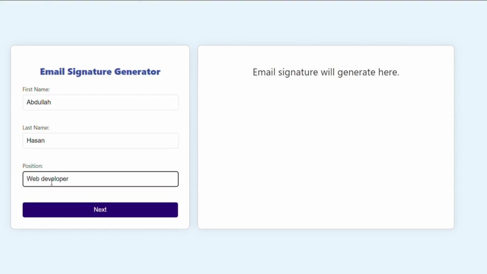 Html email signature generator for business or team | Upwork