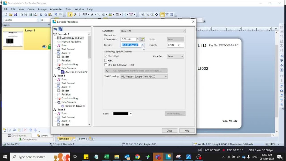 Your Barcode label design using BarTenber/ SAP Crystal Reports. | Upwork