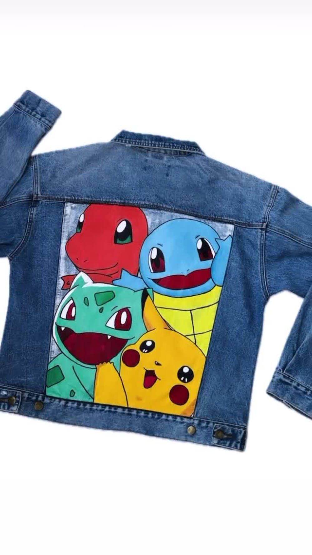 Hand Painted Denim Jacket - POKEMON SQUAD. | Upwork