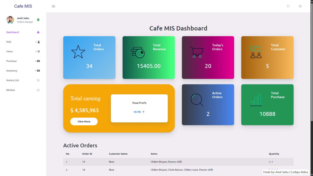 Cafe Management System and Point of sale | Upwork