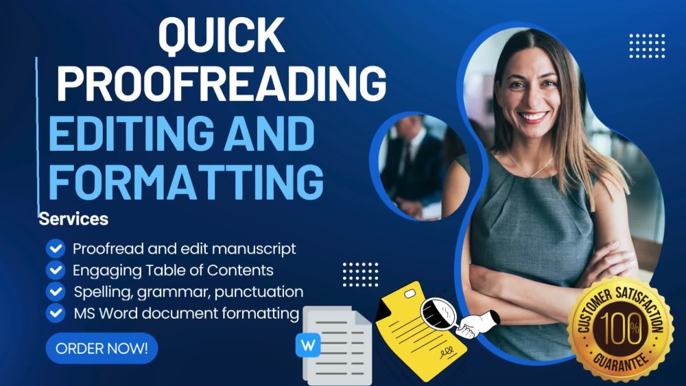 Best Proofreading, Editing & Formatting of All the Documents | Upwork