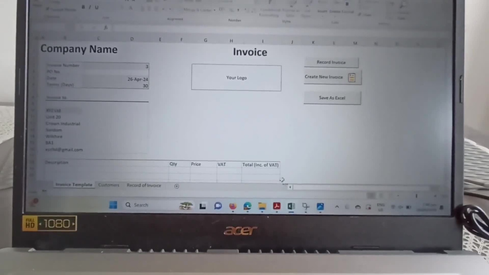 Easy to use automated invoice system in excel | Upwork