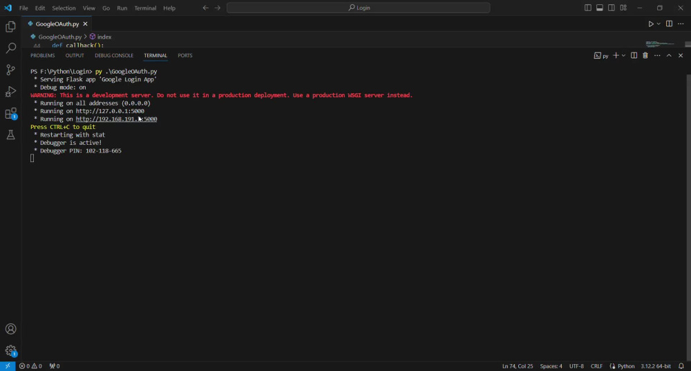 A Google OAuth Authenticator in Flask App | Upwork