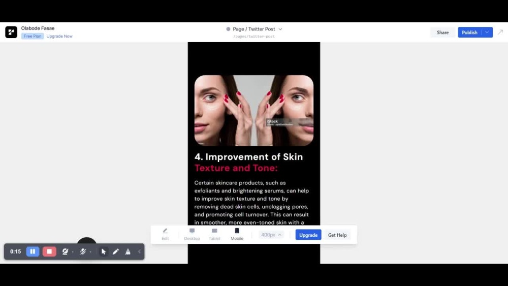 A pixel perfect Figma landing page to rReplo within just 24 hours | Upwork