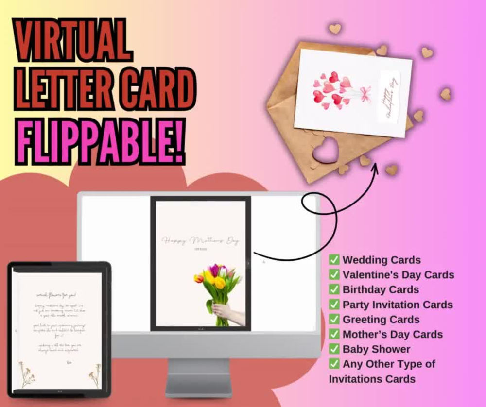 Flippable Letter Greeting Card for Any Occasions | Invitation Card | Upwork
