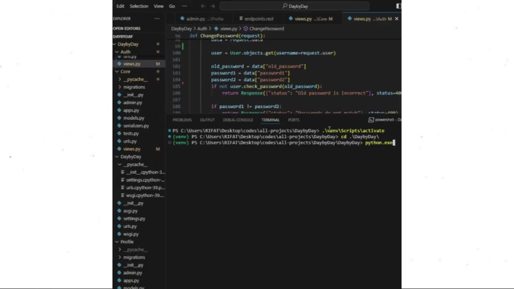 An api using Python Django. | Upwork