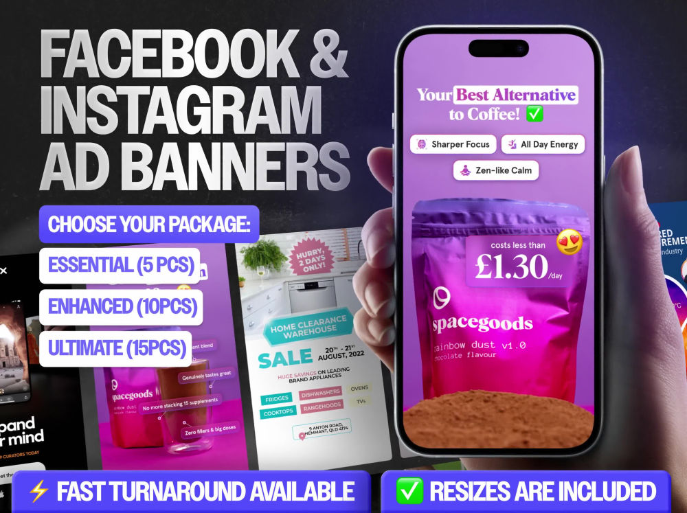 A set of top-notch static ad banners | Upwork