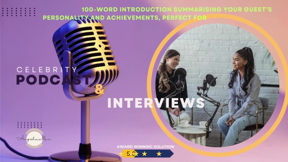 CELEBRITY PODCAST TALKSHOW QUESTIONS+INTRO-OUTRO script| FREE 15 min ...