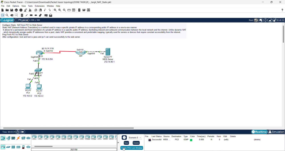 Cisco packet tracer project | Upwork