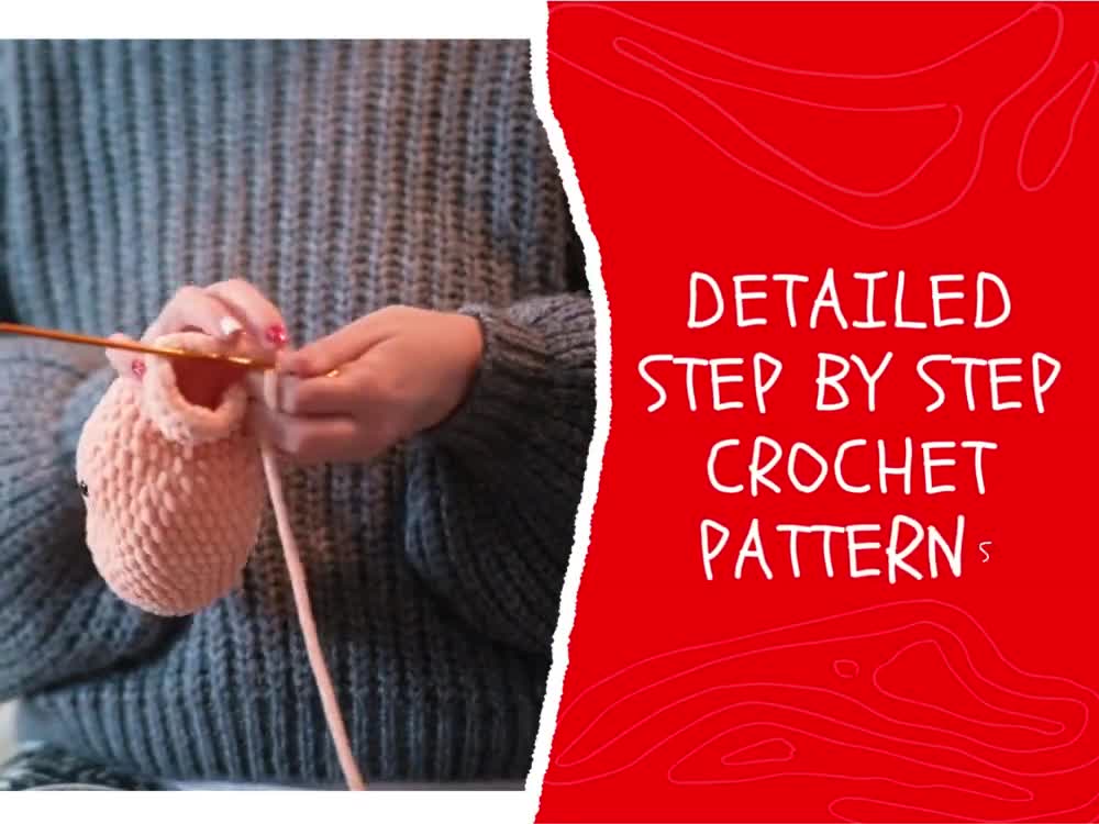 Detailed amigurumi crochet pattern with picture pdf tutorial, product ...