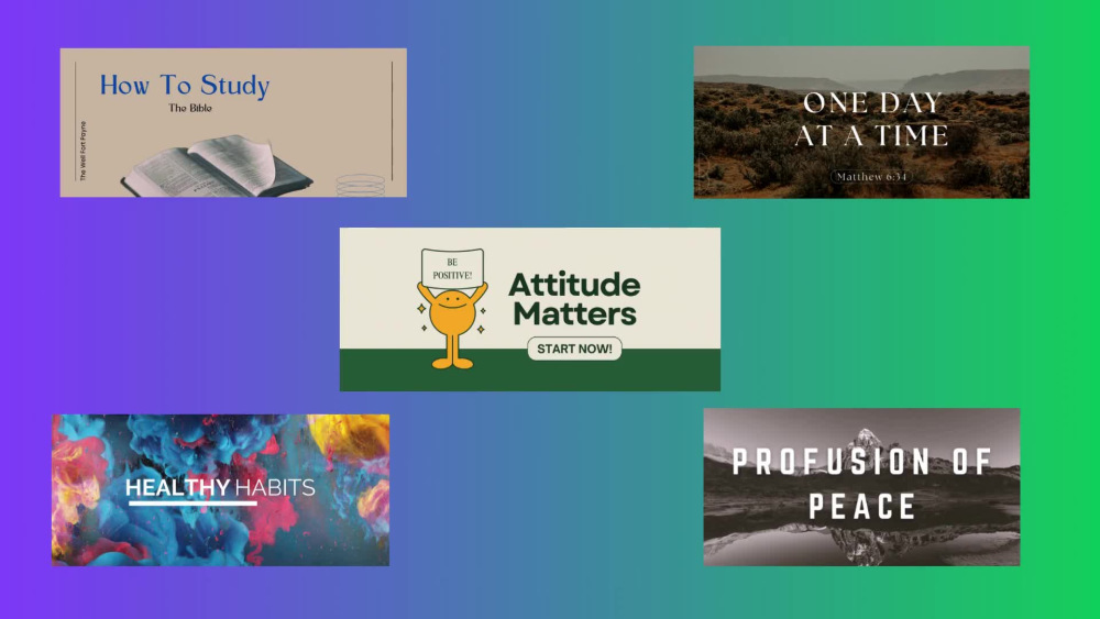 A dynamic sermon graphic and background slide that encourages ...