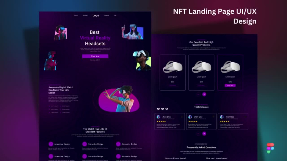 A Modern High-Quality, Responsive Landing Page UI/UX Design in Figma | Upwork