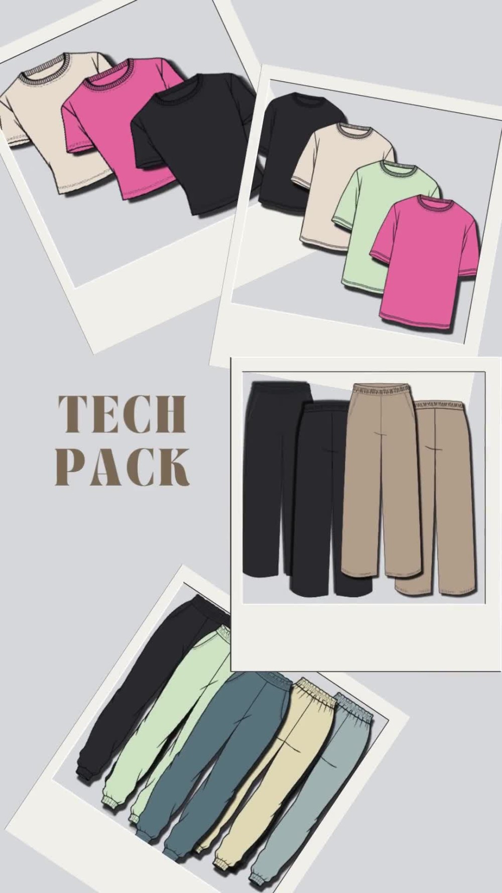 Professional Tech Pack Design for bulk production | Upwork