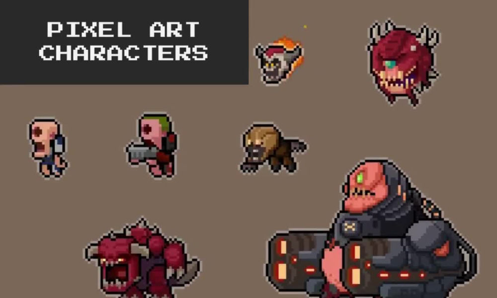 Create 2d pixel art character pixel art character design | Upwork
