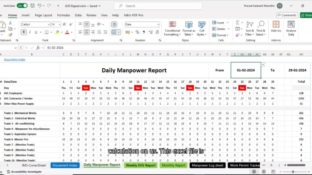 EHS Statistics - Periodical Reporting with an impactful Dashboard | Upwork
