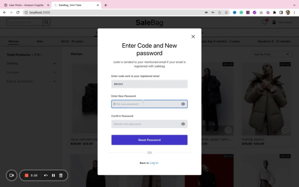 Authentication flow for website using Amazon Cognito. | Upwork