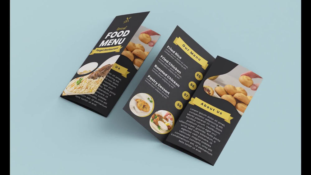 A professional restaurant food menu, digital menu, or food price list ...