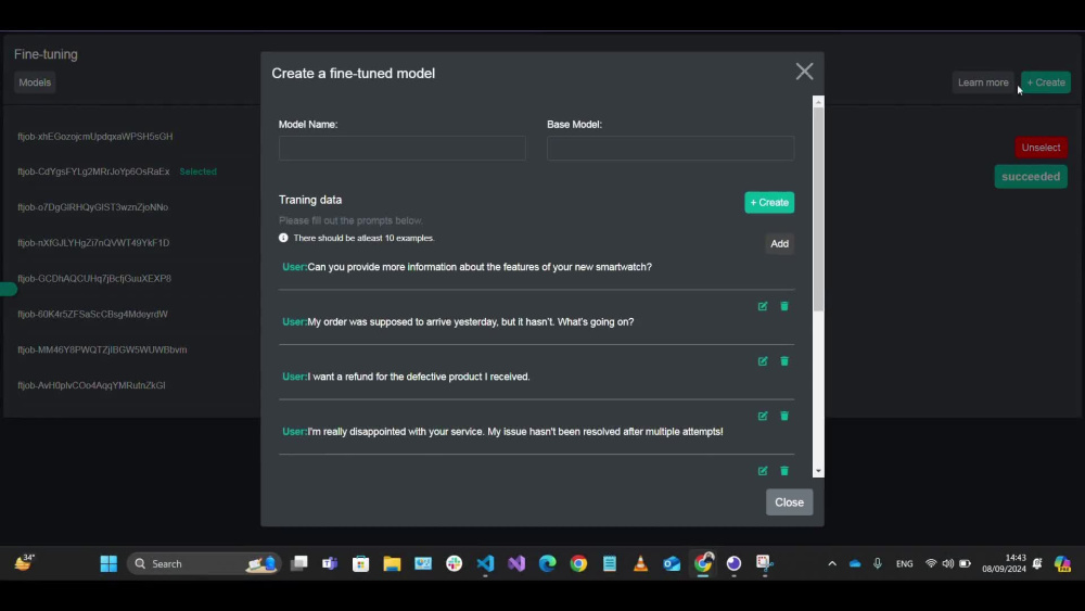 A GPT AI Chatbot, AI app, Fine-tuning UI, Playground UI, and Chat Logs UI | Upwork