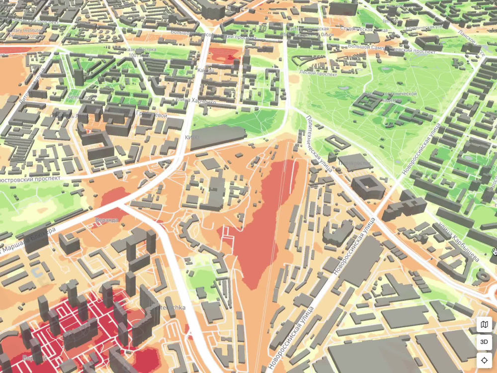 Interactive map using Mapbox / Cesium / Leaflet including marker ...