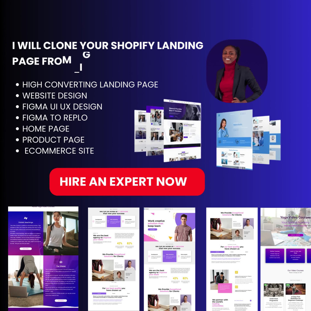 Shopify landing page from figma with replo Figma Design replo | Upwork