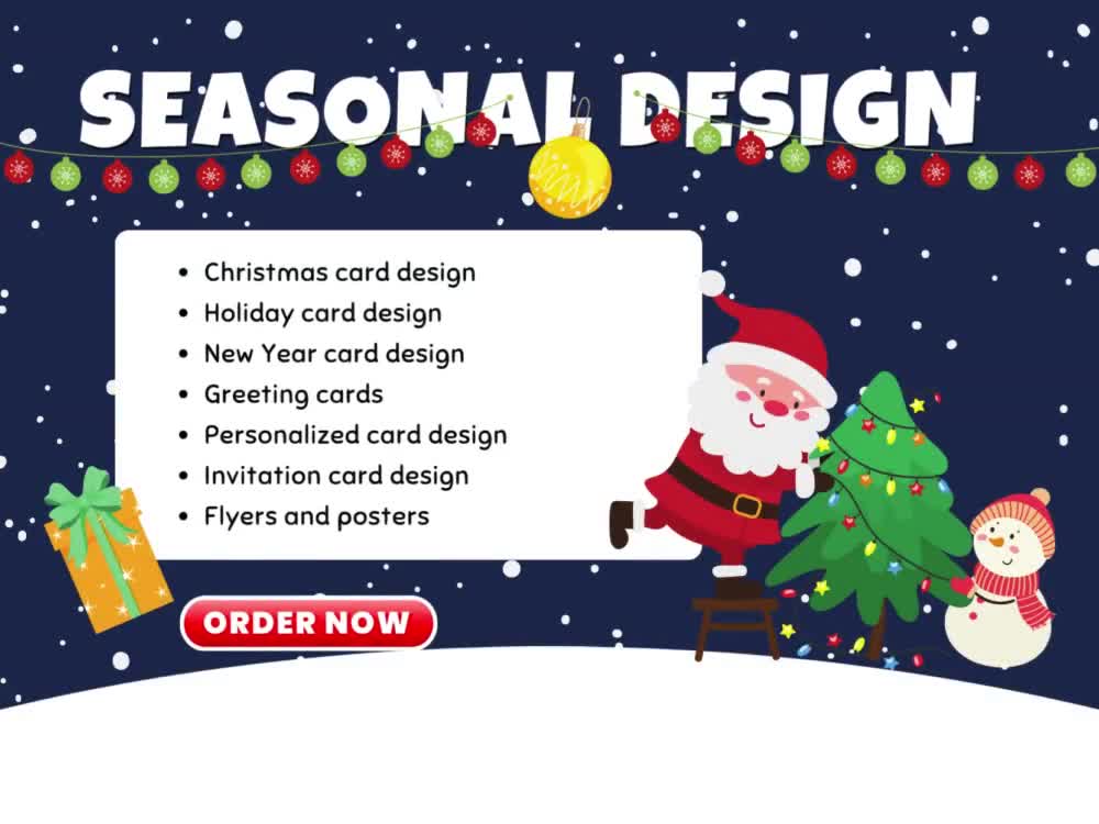 A Custom Christmas Card Design, Holiday Card Design, and Invitation ...