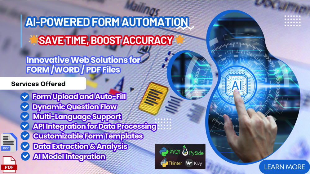 AI-powered form automation 🌟 Save time, boost accuracy! 📄🤖 | Upwork