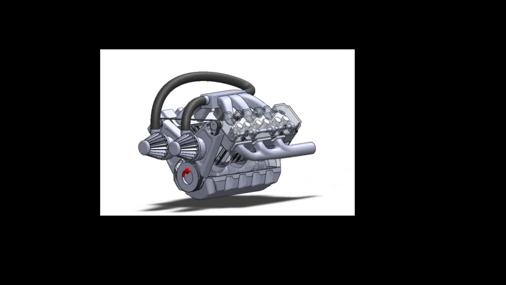A V6 engine designed using SolidWorks. | Upwork