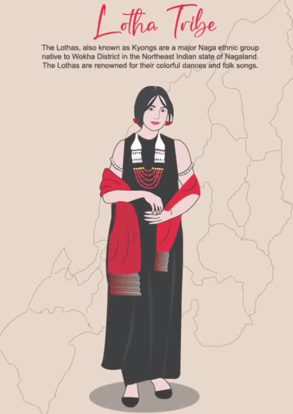"Illustration of Lotha Tribe | Ethnic Art & Cultural Representation ...
