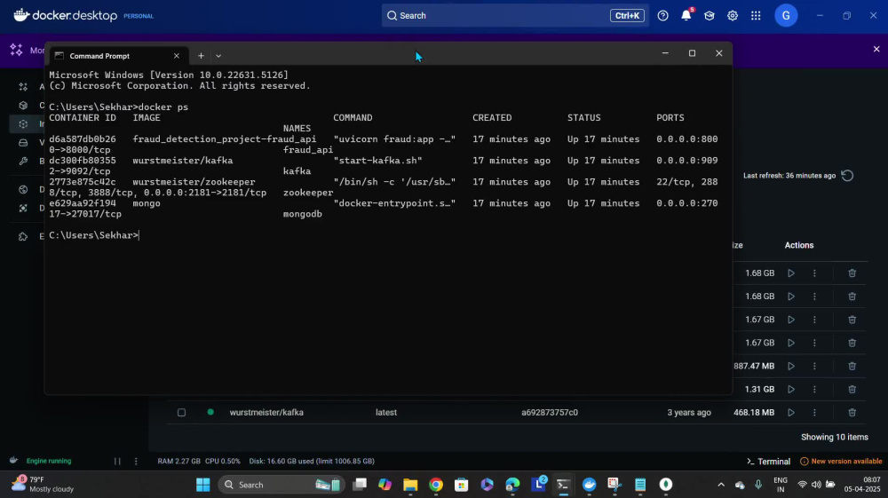 A fully deployable, real-time fraud detection system using ML and kafka. | Upwork