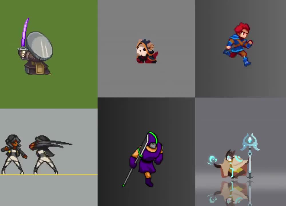 2D pixel art character animation 2D pixel character sprite sheet 2D ...