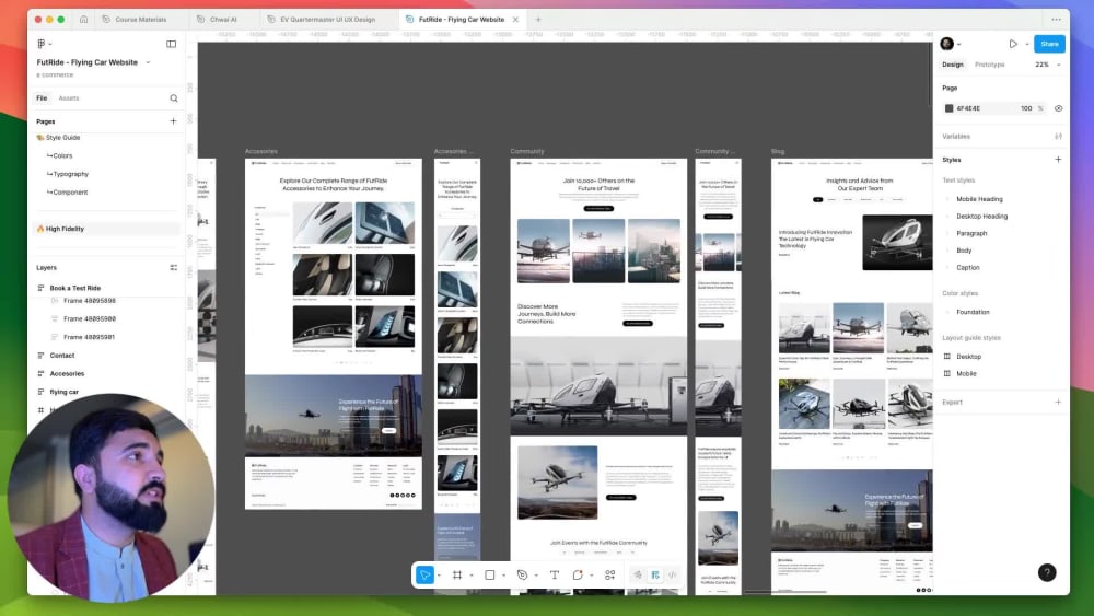 A Futuristic Website for Your Flying Car Concept in Figma | Upwork