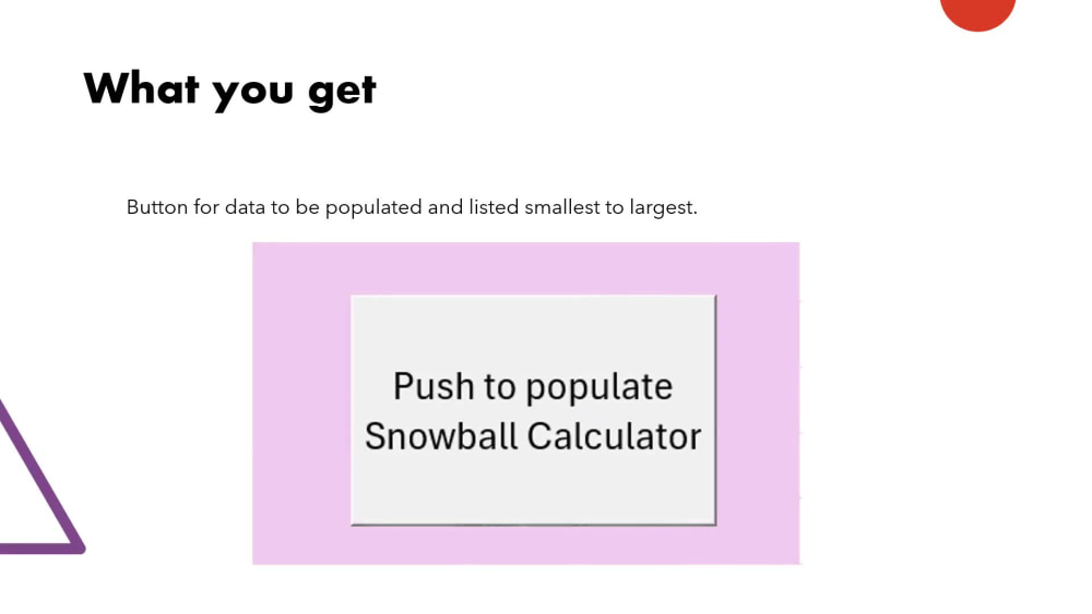 Snowball Debt calculator - excel based - editable - | Upwork