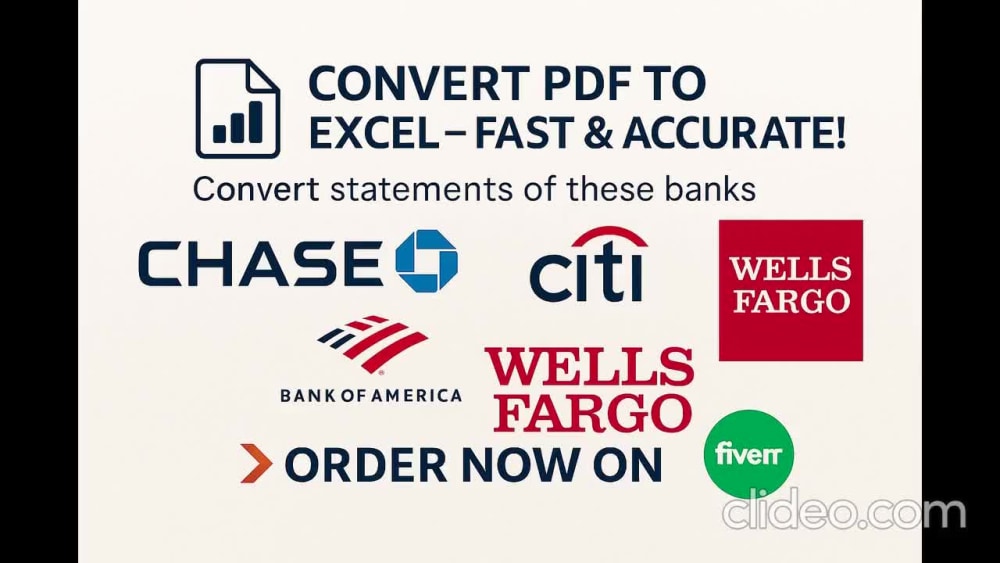 Accurate Conversion of Bank Statement from PDF to Excel Editable Format ...