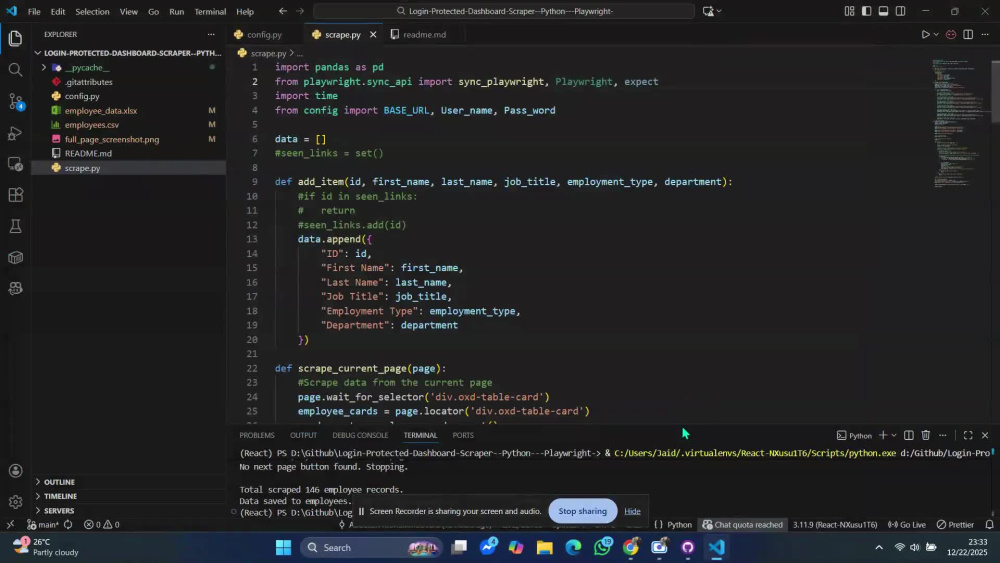 Get dashboard automation and data extraction using python playwright ...