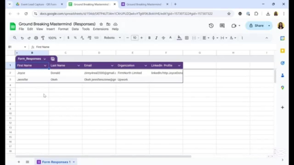 QR Code Lead Capture Setup in Google Workspace | Upwork