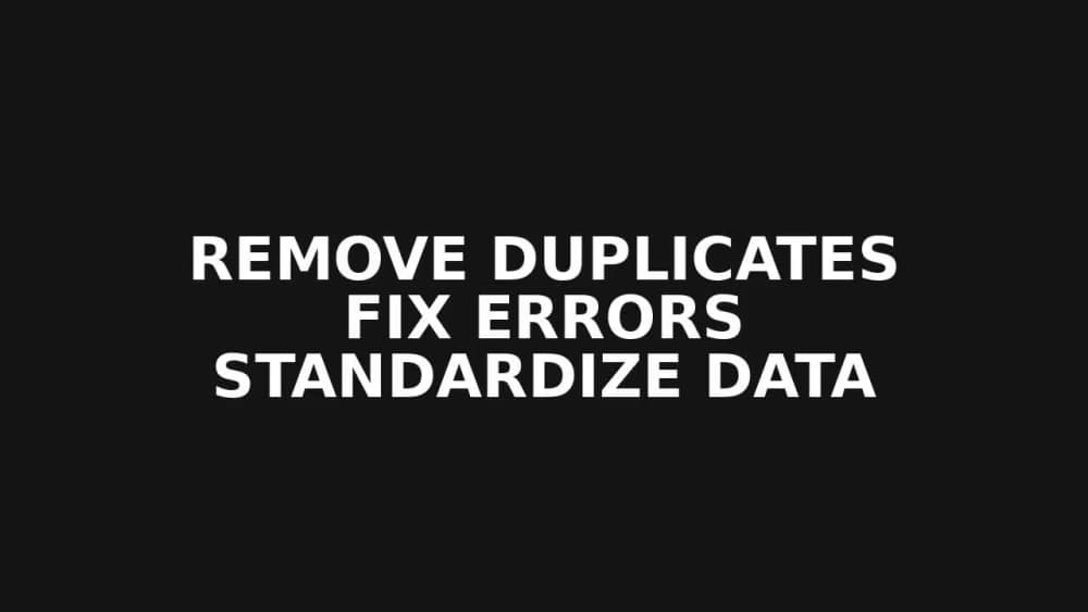 Data Cleaning, Formatting & Analysis Using Excel / CSV / SQL | Upwork