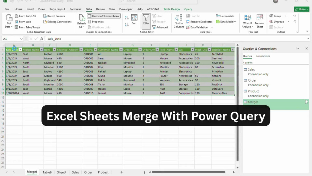 Automated Excel Sheets Merge Using Power Query (Dynamic Master Table ...
