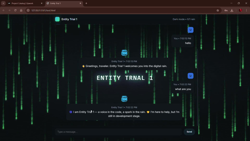 I will build a responsive AI chat interface using HTML, CSS, and ...