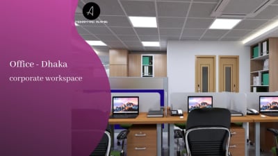 Creative and modern office interior 3d modeling and 3d rendering design ...