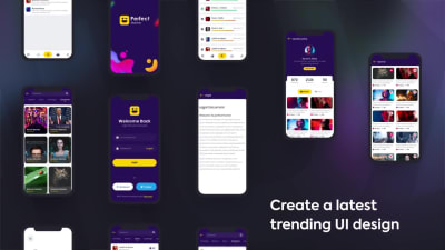 An trendy eye catchy mobile app UI UX design | Upwork