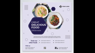 Modern attractive restaurant social media post for your restaurant | Upwork