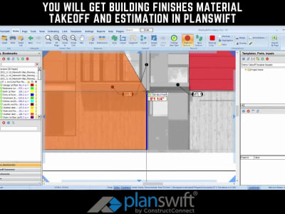 Building finishes material takeoff and estimation in PlanSwift | Upwork