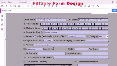 Design and convert any form to a Fillable pdf form | Upwork