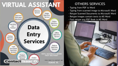 Precise Data entry, Typing, PDF to Word, Image to Word, & Copy paste job | Upwork