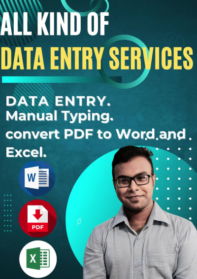 Accurate data entry, manual typing, convert PDF to Word and Excel | Upwork