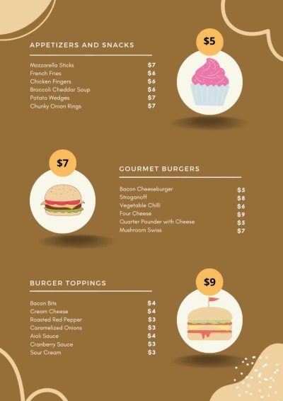 A fantastic and attractive menu design price list | Upwork