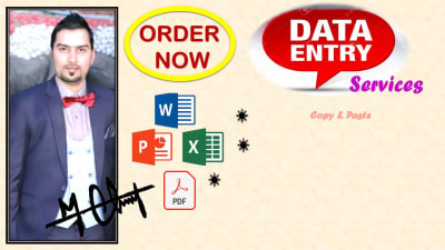 All types of Data entry Services (PDF to MS Excel & word, typing, Excel) | Upwork