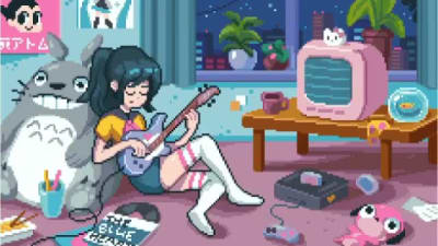 Lofi pixel art animation, animated gif, pixel art | Upwork